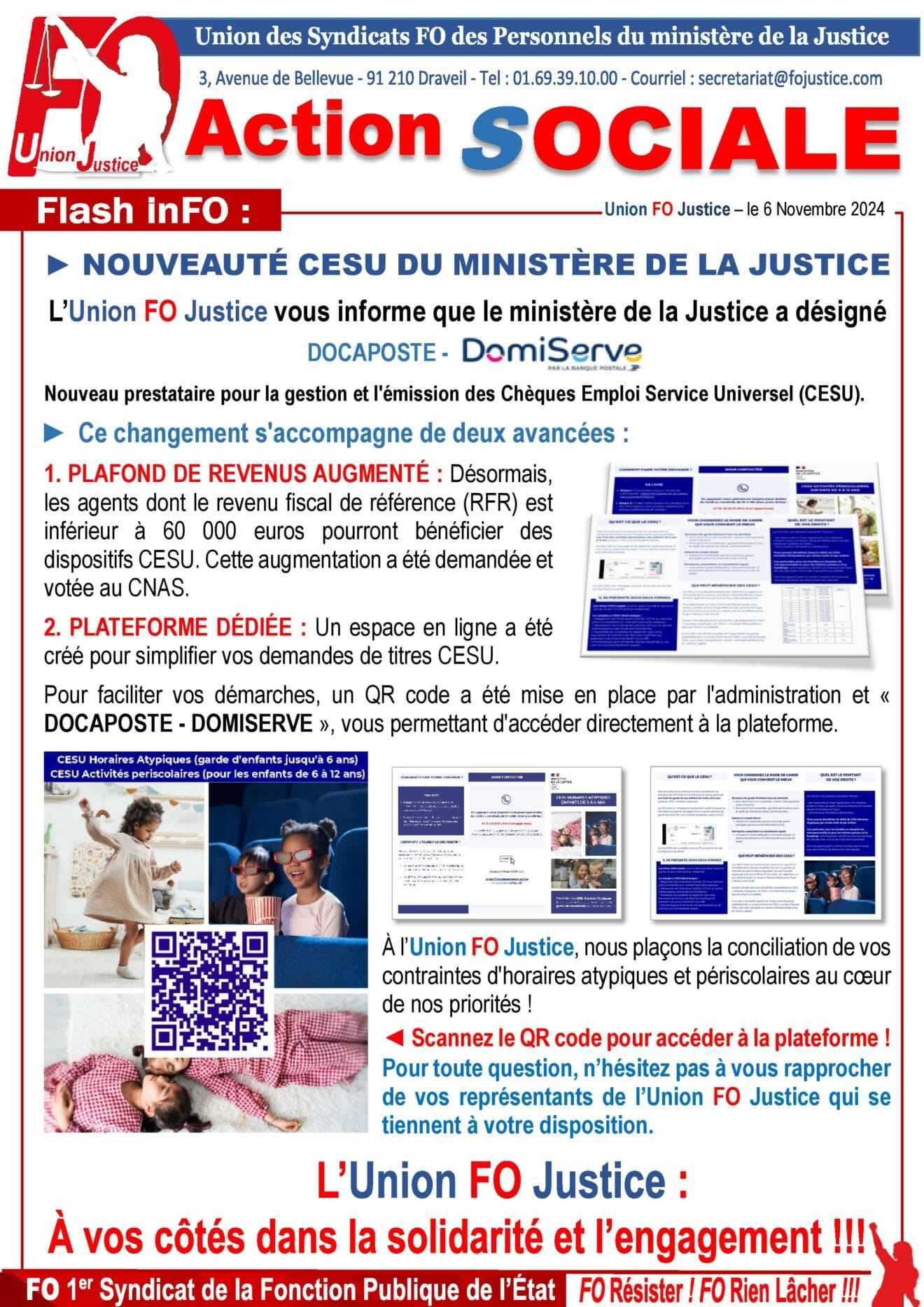 Tickets Chèques CESU (Chèque Emploi Service Universel) – FO Justice Lyon